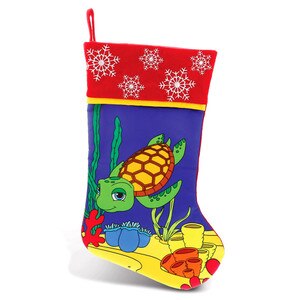Sea Turtle Christmas Stocking Fabric & Felt 8.75x18.25H