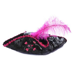 Caribbean Pirate Hat One Size Girls Black w/Pink Trim