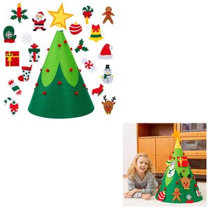 Joyin DIY Felt Wall Christmas Tree w/19 Felt Decorations 17Dx21H