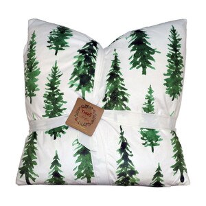 Thro Egret Green Multi 2PK Printed Mandee Velvet Hailey Trees Christmas ...