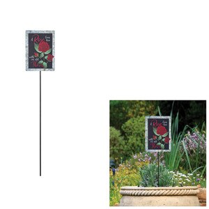Regal Home & Garden Funny Sign Small A Rose Lives Here w/Thorn Metal 4 ...