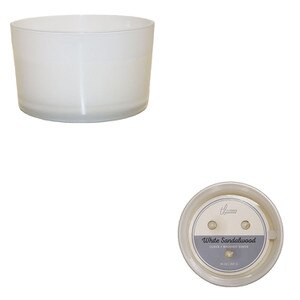 Jar Candle True Living Essentials 3 Wick White Sandalwood 14oz