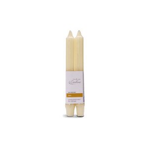 Carolina Set/2 Drip Resistant Unscented Heritage 8" Taper Candle Ivory