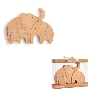 Demdaco Just Us Puzzle Our Our Little Peanut Elephant Wood 7"x0.75"x5.5"H