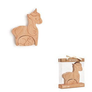 Demdaco Just Us Puzzle Sparkle & Shine Unicorn & Baby Wood 5"x0.75"x6"H