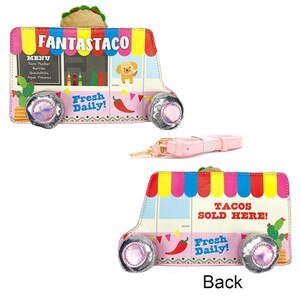 Bewaltz Taco Truck Handbag Pink Polyurethane 9"x3"x5.75"H
