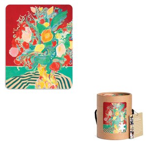 Demdaco Art Lifting 120 Piece Floral Stripes 8x10, Puzzle In Gift Box